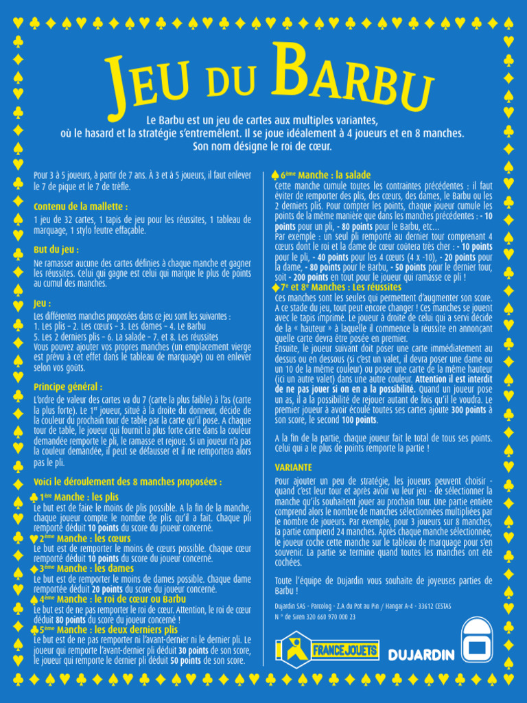 Le Jeu Du Barbu | PDF