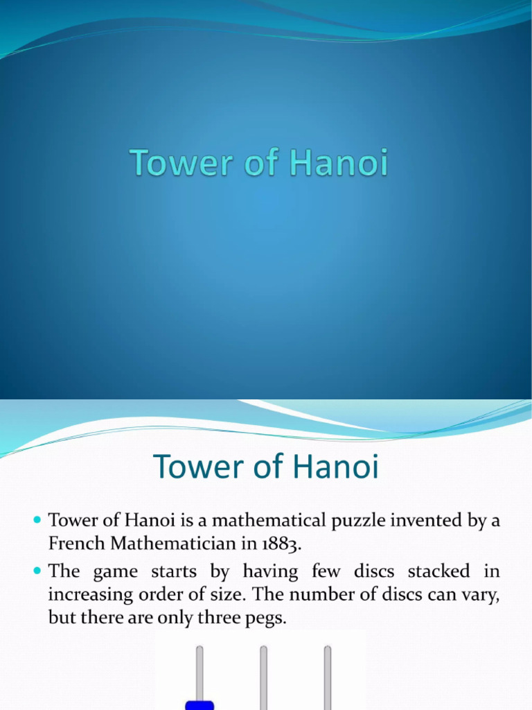 Data Structure and Algorithms The Tower of Hanoi | PDF