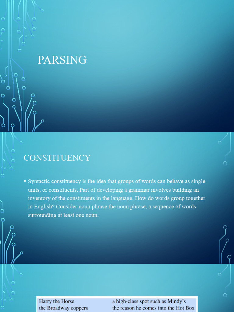 Parsing | PDF