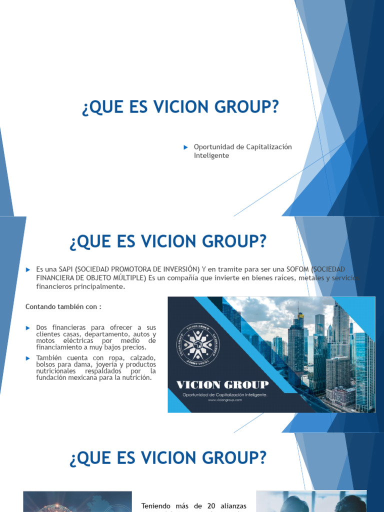 Vicion Group: Oportunidades de Inversión | PDF | Economias