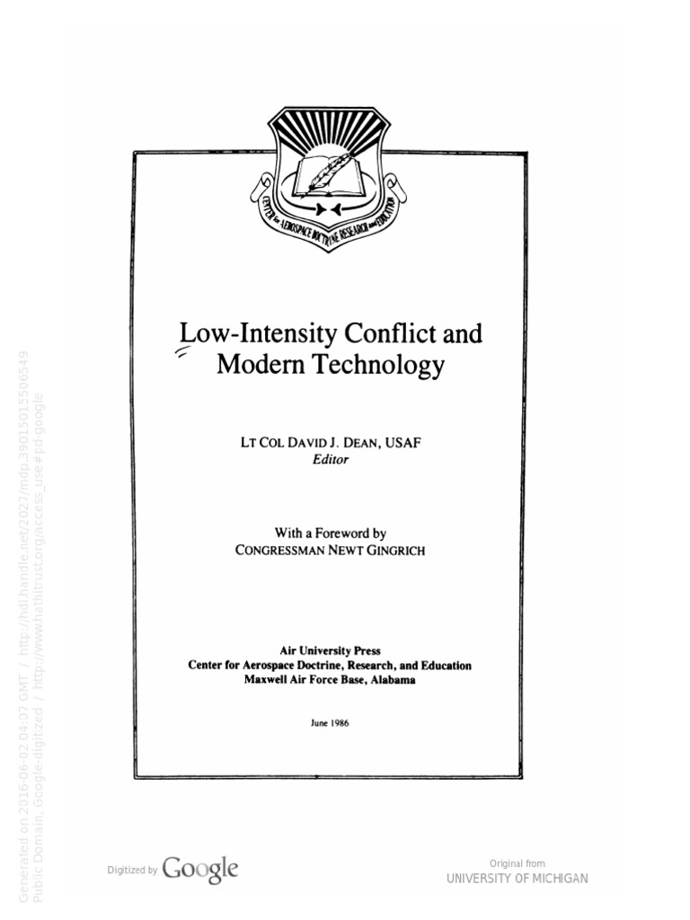 Low-Intensity Conflict and Modern Technology | PDF