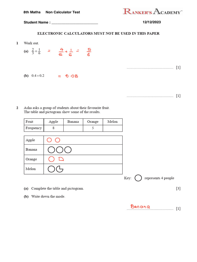 Non Calc Paper - 2 (12-12-23) | PDF | Area | Temperature
