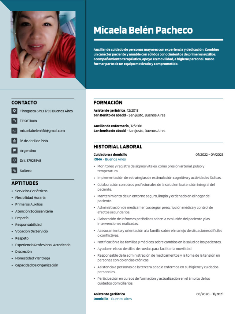 Pacheco CV | PDF | Hospital | Enfermería