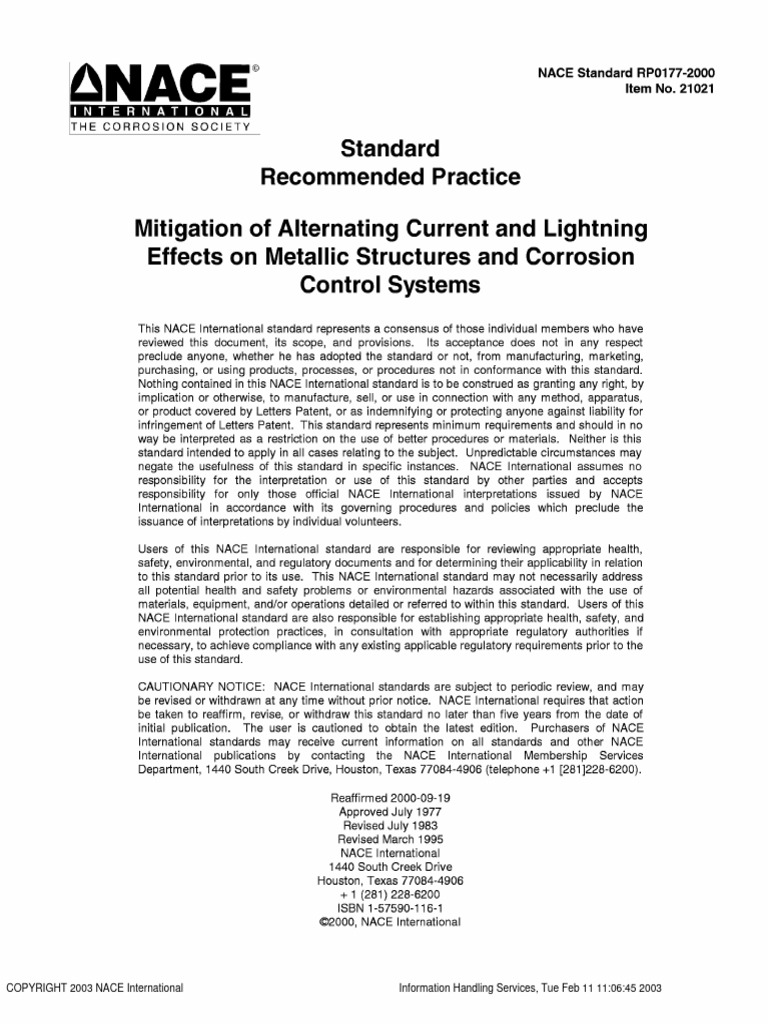 Nace RP 0177 2000 | PDF