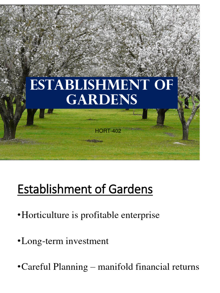 Establishment of Garden | PDF