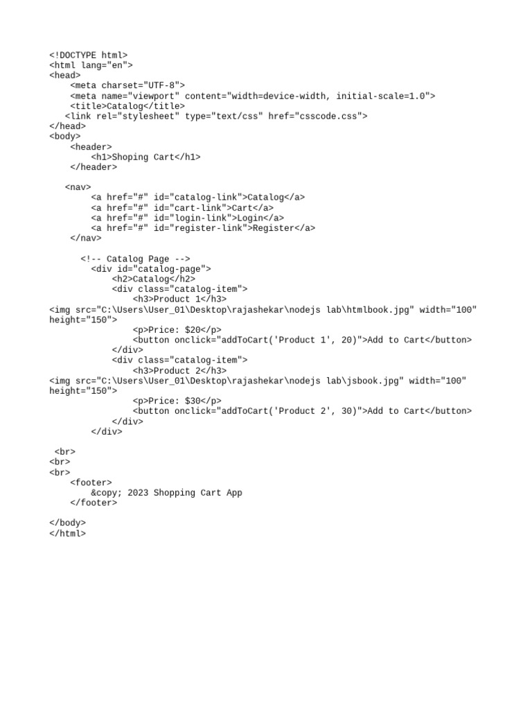 CatalogBootStrap | PDF