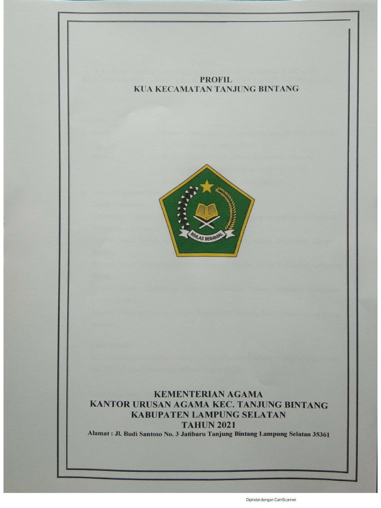 Profil Kua Tanjung Bintang 3 | PDF