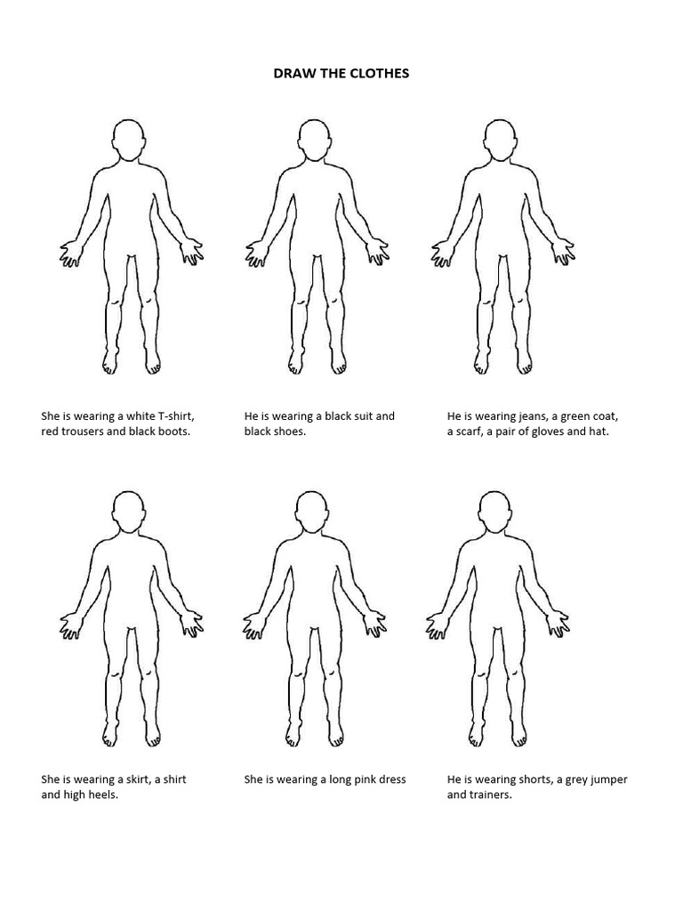 2º Primaria - Draw The Clothes | PDF