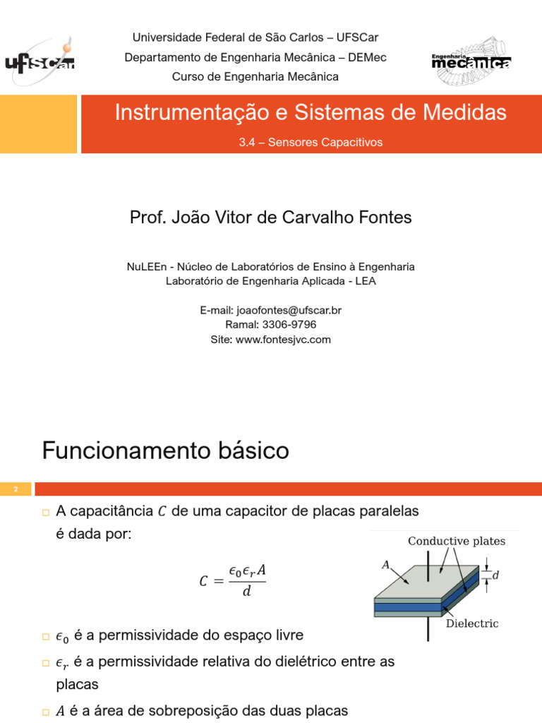 Aula 3_4 - Capacitivos | PDF