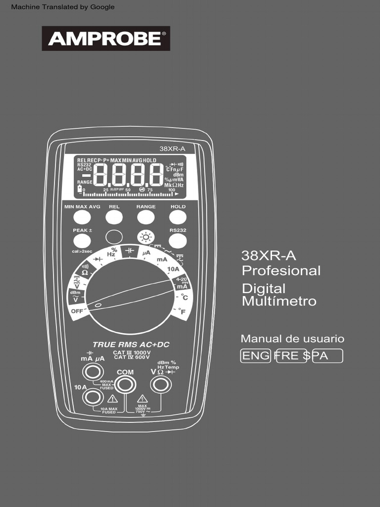 38XR-A Manual RevC | PDF