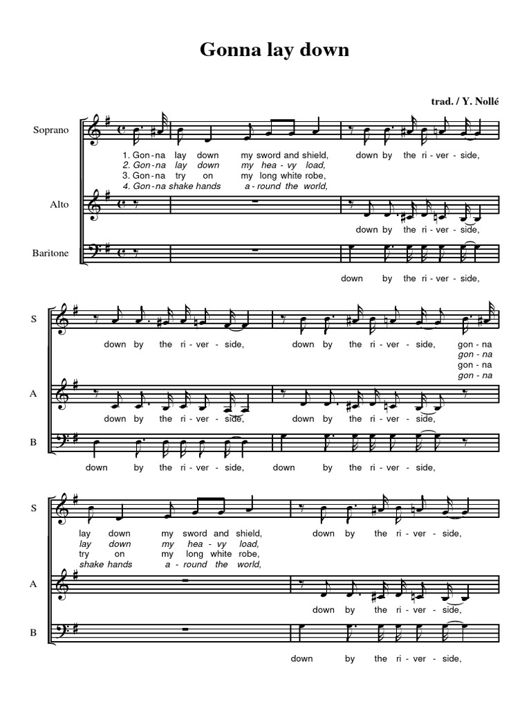 Gospels - Gonna Lay Down | PDF
