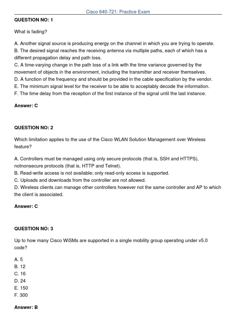 Cisco WLAN Solutions: Key Concepts and Limitations | PDF | Wireless Lan ...