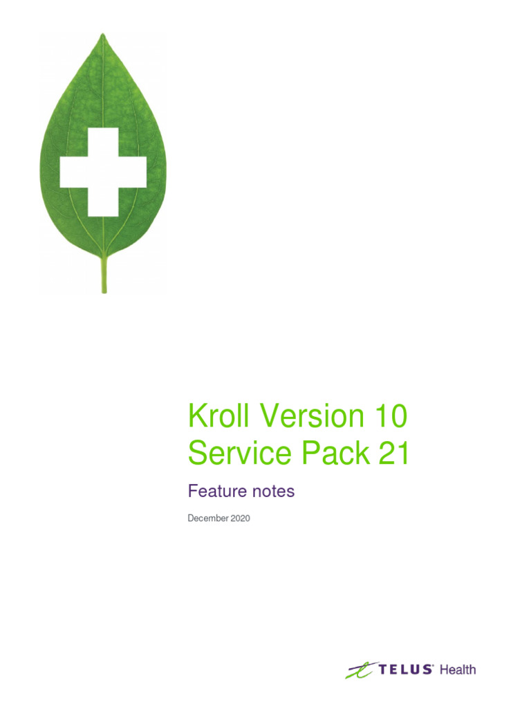Kroll V10 SP21 Feature Notes | Download Free PDF | Medical Prescription ...