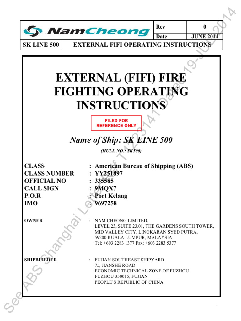 SK500 Ext FiFi Operating Manual 260614 Rev0 - 83661102 | PDF