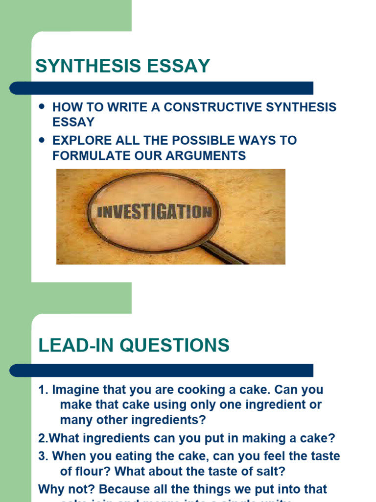 Synthesis Essay | PDF