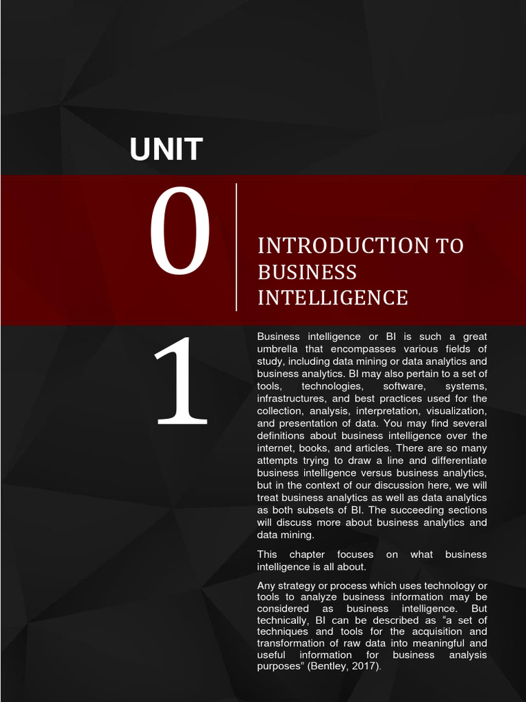 Introduction To Business Intelligence Pdf