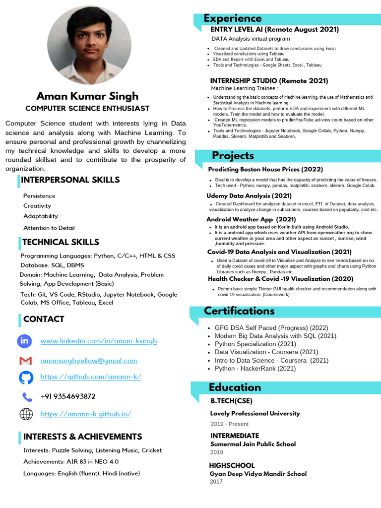 SDE Resume Qualcom | PDF | Machine Learning | Data