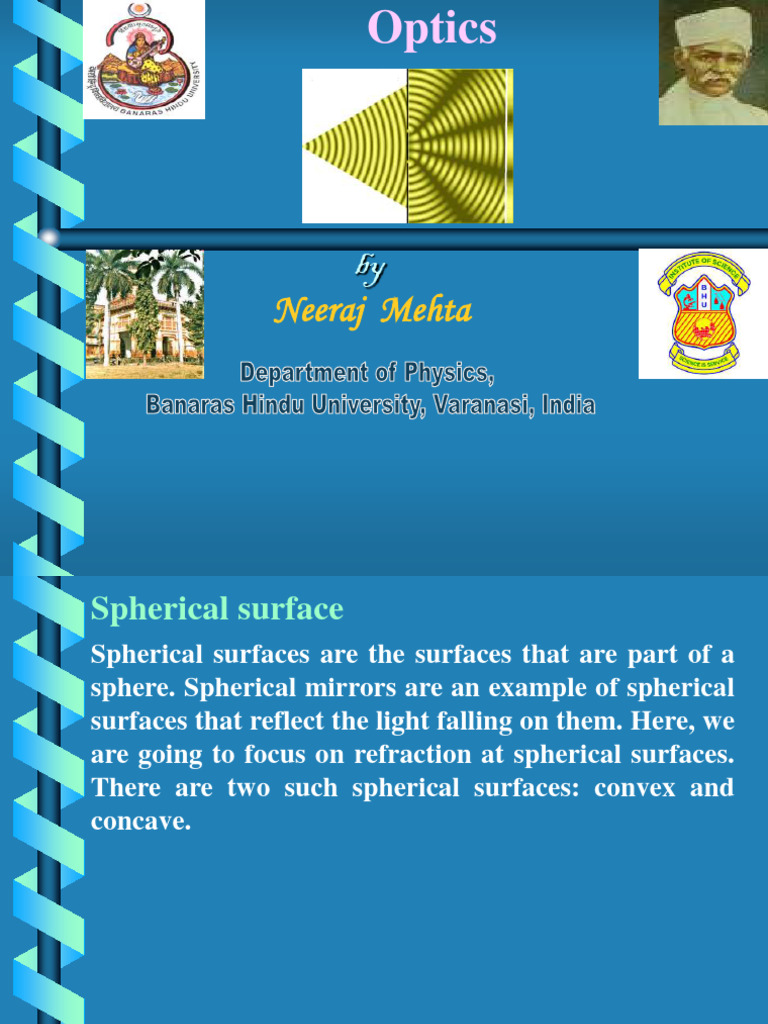 Geometrical Optics Physics BHU Notes | PDF