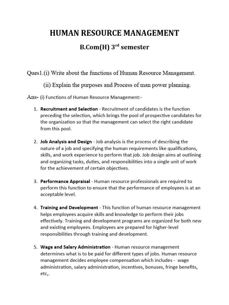 Human Resource Management | PDF