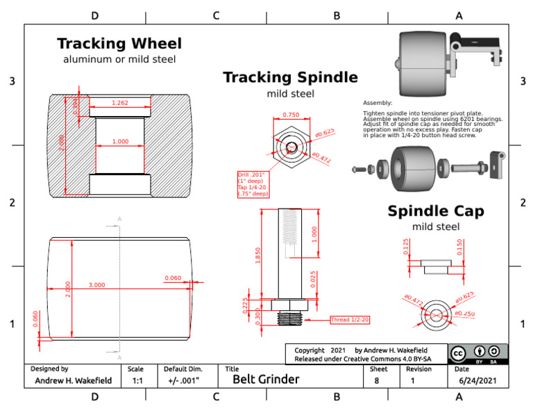 Page 8 - Tracking Wheel and Spindle | PDF