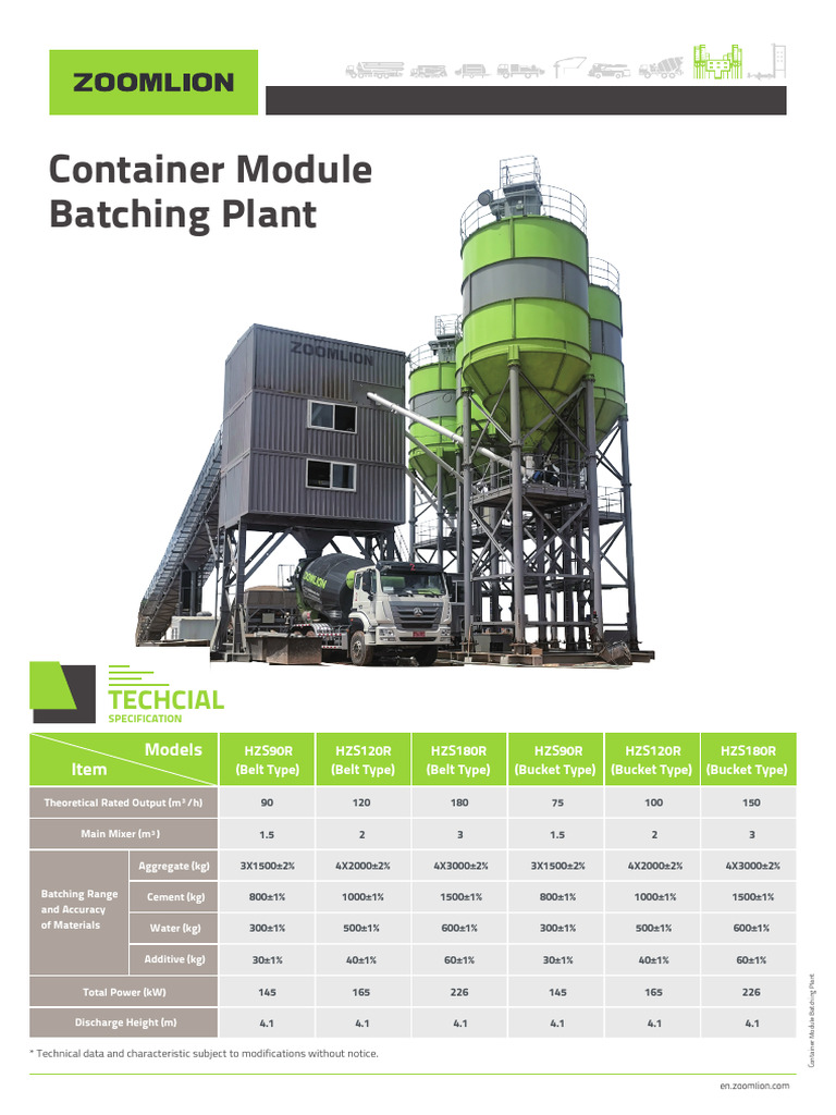 Container Module Batching Plant-English Version | PDF