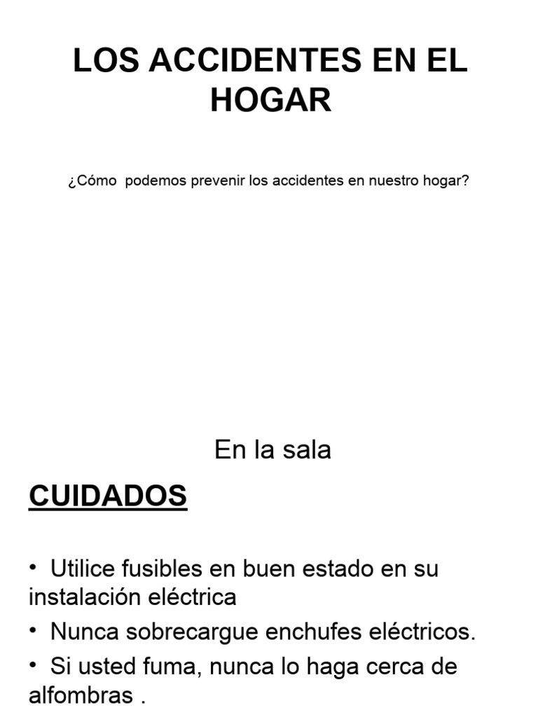 Accidnetes en El Hogar | PDF