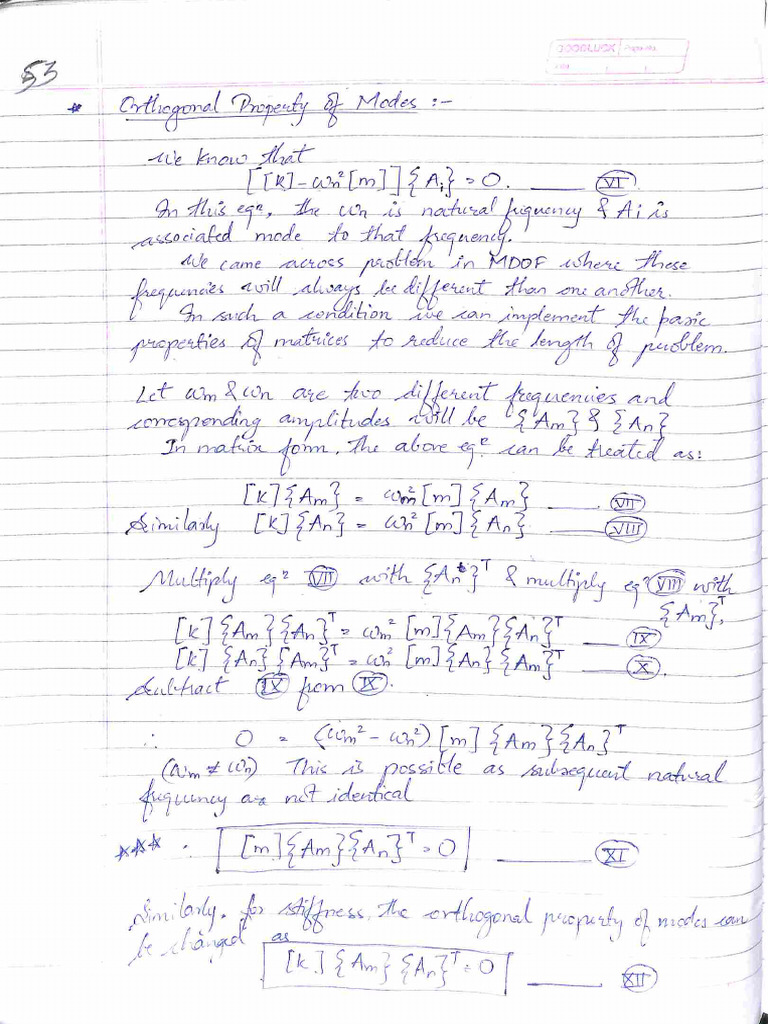 Modal Analysis Notes | PDF