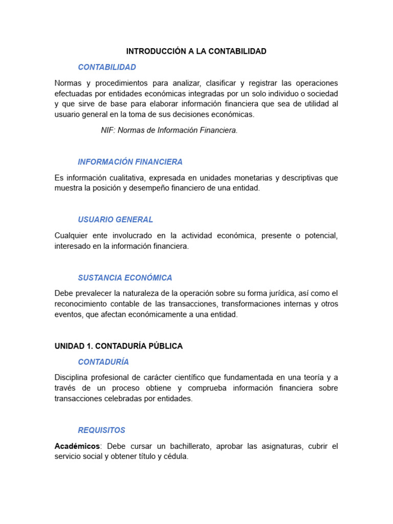 Introducción A La Contabilidad | PDF