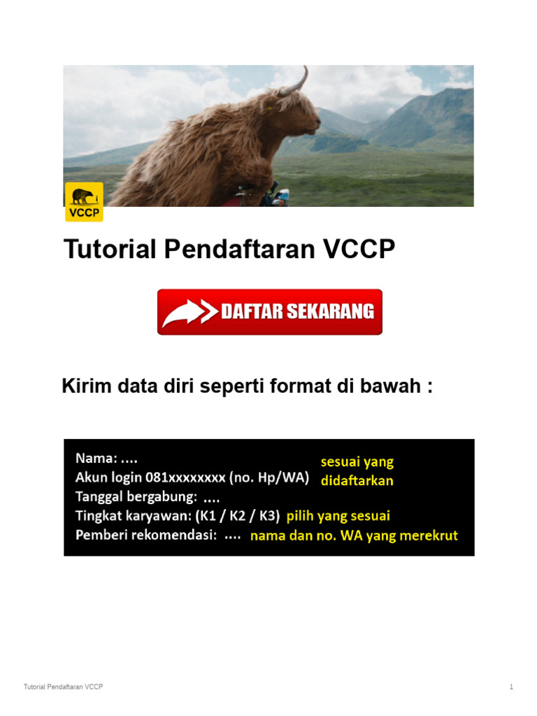 Tutorial Pendaftaran VCCP Indonesia | PDF | Pengelolaan Keuangan & Uang