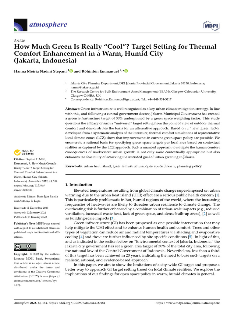 Atmosphere 13 00184 v2 | PDF