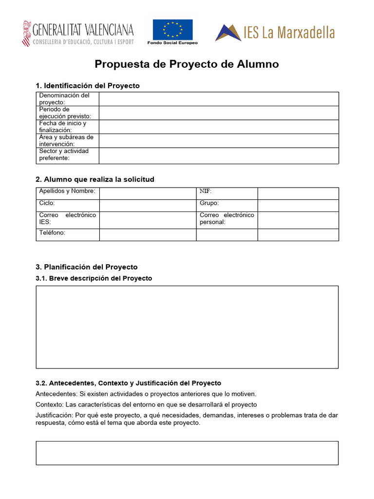 FICHA DE PROPUESTA MÓDULO PROYECTO | PDF