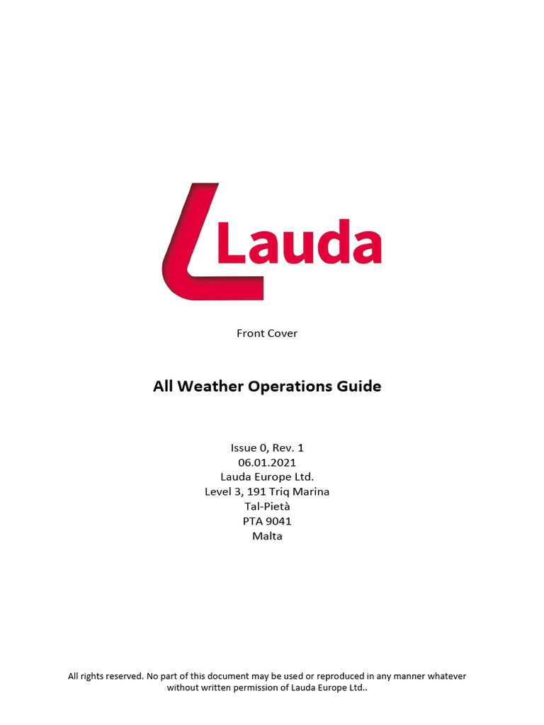 All Weather Operations Guide (AWOG) | PDF