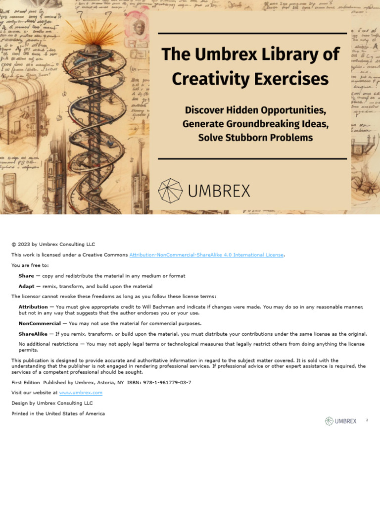 Creativity Exercises | PDF