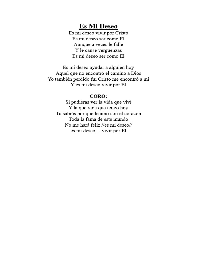 Es Mi Deseo | PDF