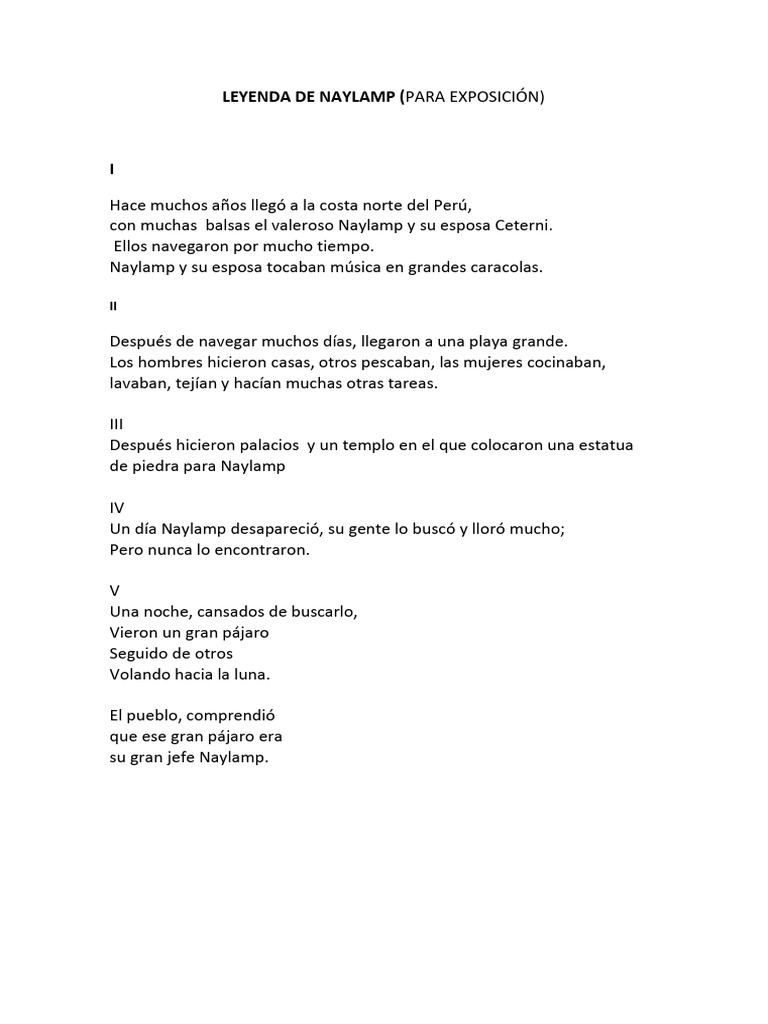 Leyenda de Naylamp | PDF | Ciencias sociales | Viajes y turismo