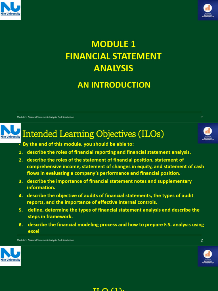 Module 01 - Financial Statement Analysis - An Itroduction | PDF