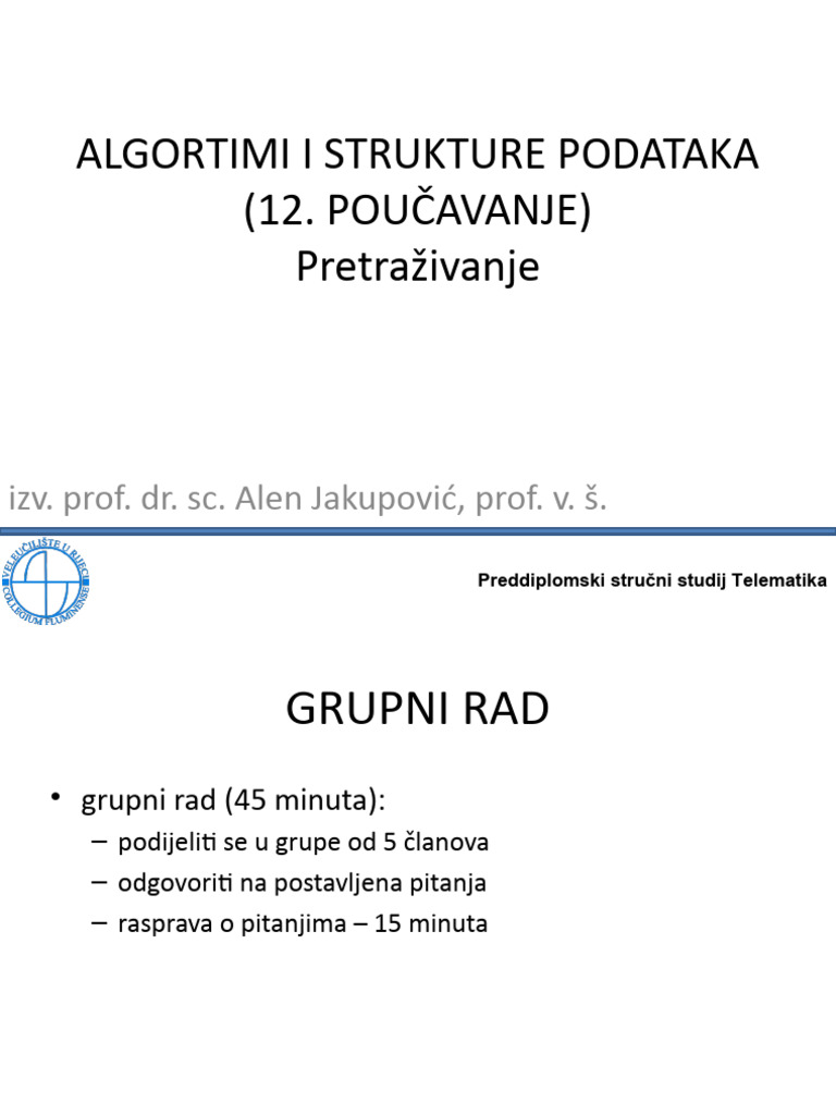 ASP - 12. Poučavanje | PDF