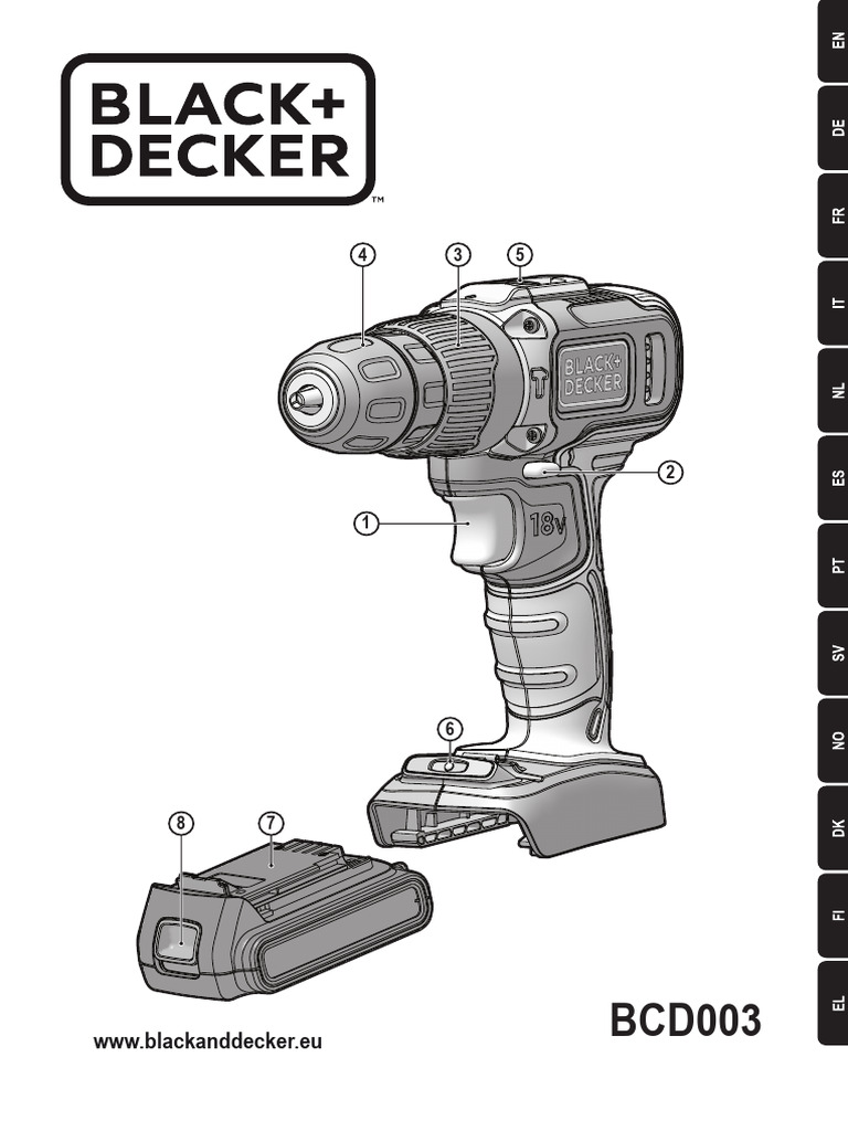 Black and Decker BCD003 Trapano Avvitatore | Download Free PDF ...