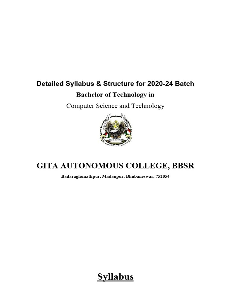 Final 2020 Cst Syllabus Download Free Pdf Engineering Computer Programming
