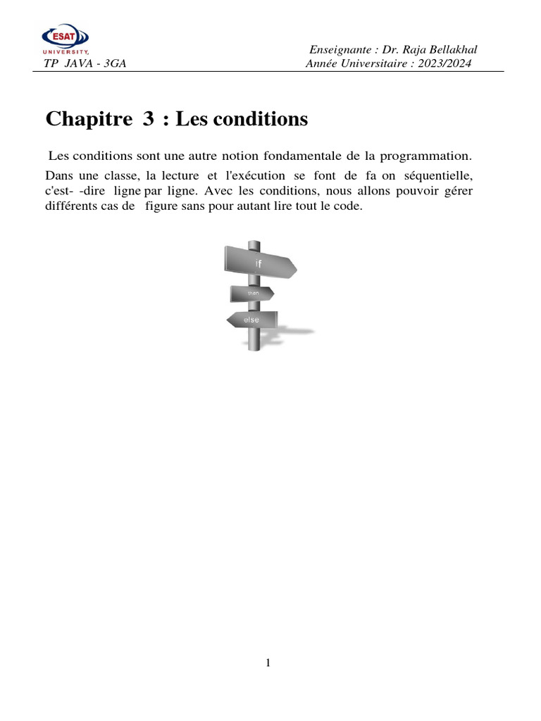 Ch3-Les Conditions | PDF