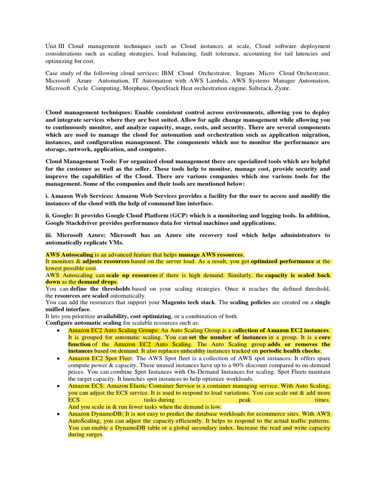 Unit III Tcs 750 | PDF