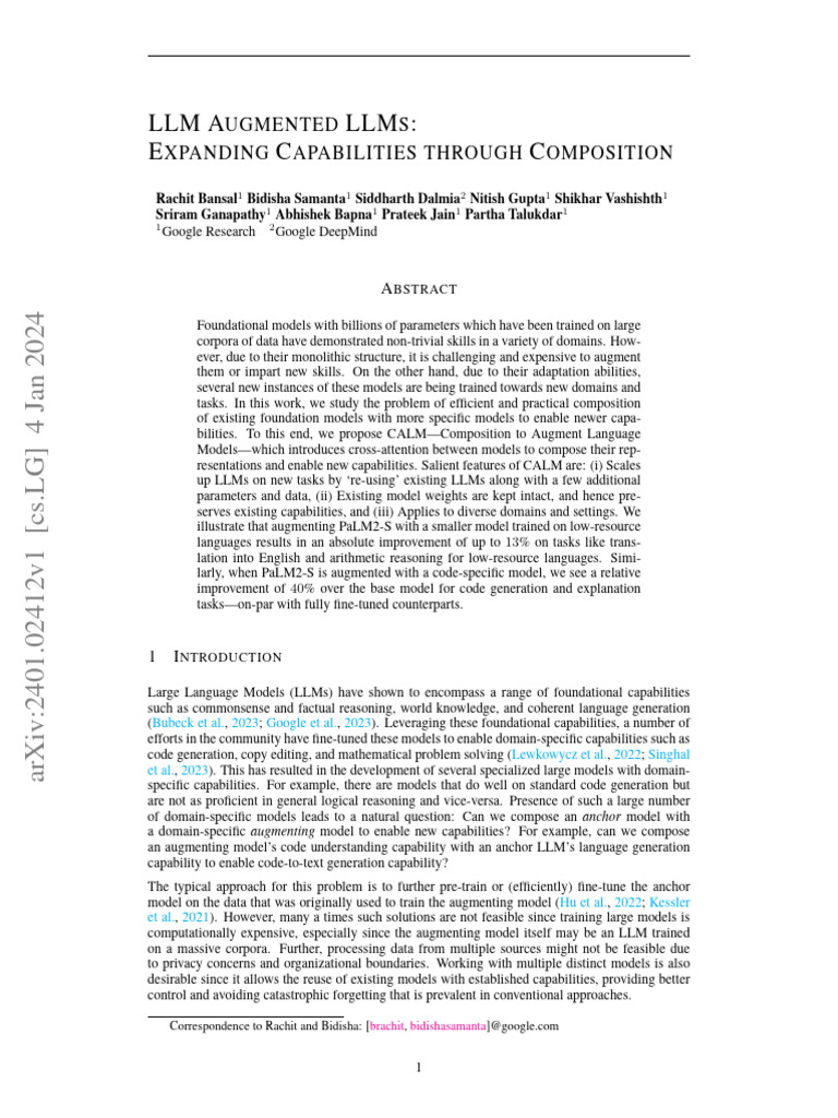Enhancing LLMs with CALM Framework | PDF