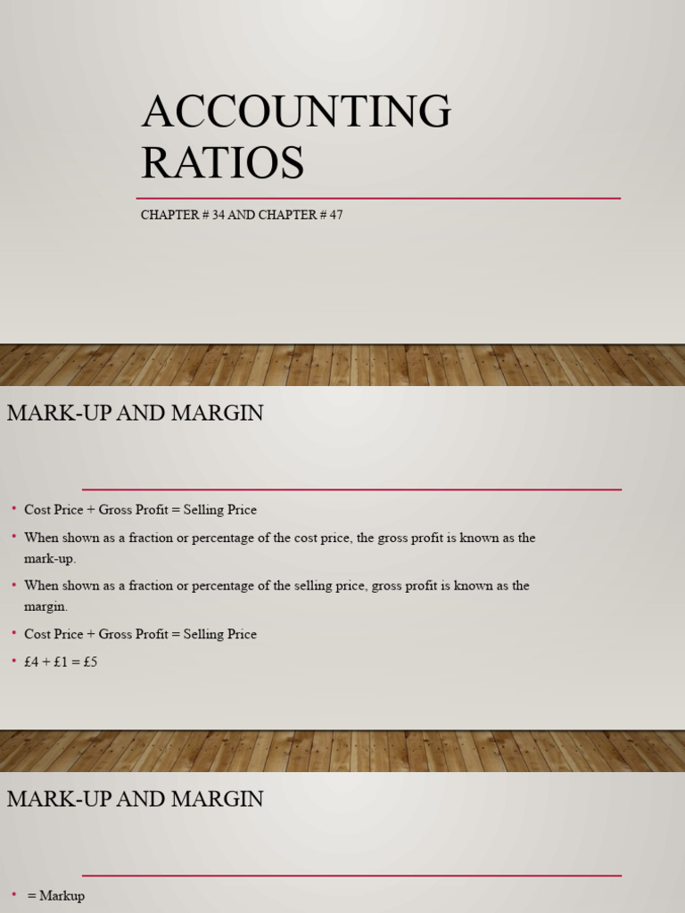 Chapter 34 Accounting Ratios | PDF