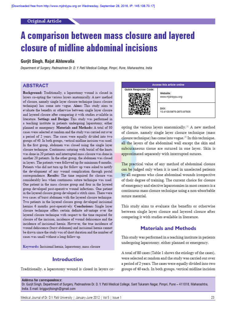 A Comparison Between Mass Closure and Layered Clos | PDF