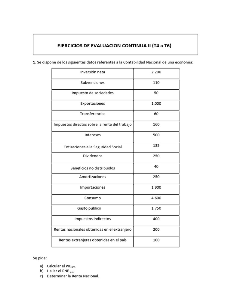 Ejercicio Ev - cont.II | PDF