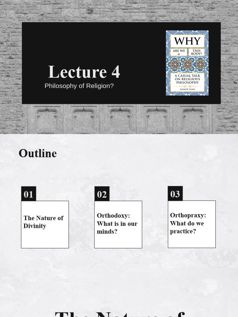 Lecture 4 - Philosophy of Religion | PDF
