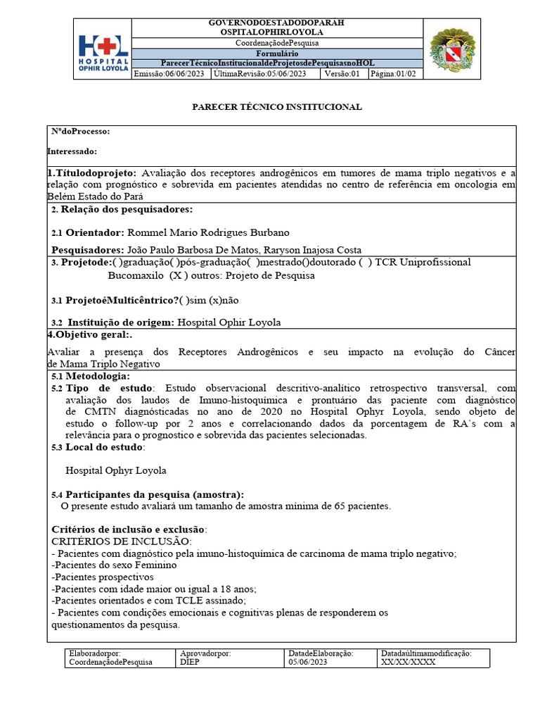Parecer Técnico - Rommel Mario Rodrigues Burbano | PDF