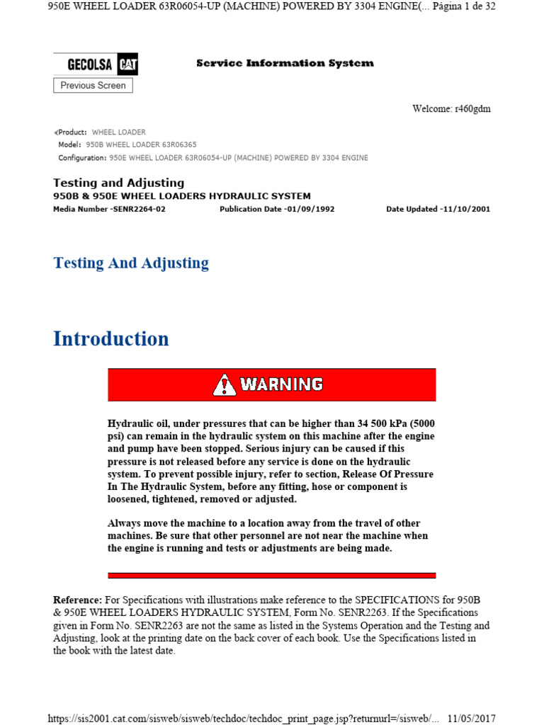 Prueba Hyd 950E | PDF | Computers | Technology & Engineering