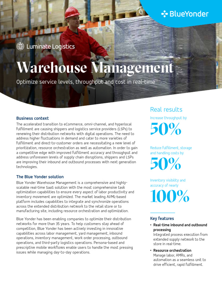 Warehouse Management Solution Sheet | PDF | Logistics | Inventory