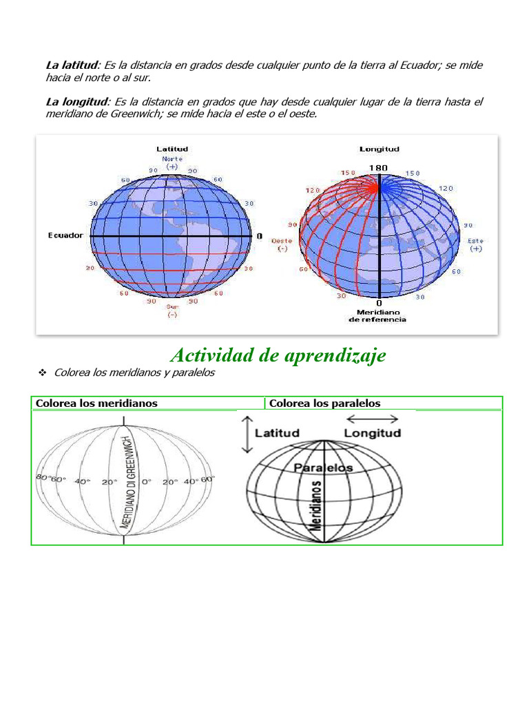 Latitud y Longitud: Conceptos Básicos | PDF